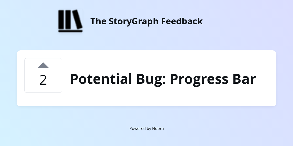 Potential Bug Progress Bar Bugs The Storygraph