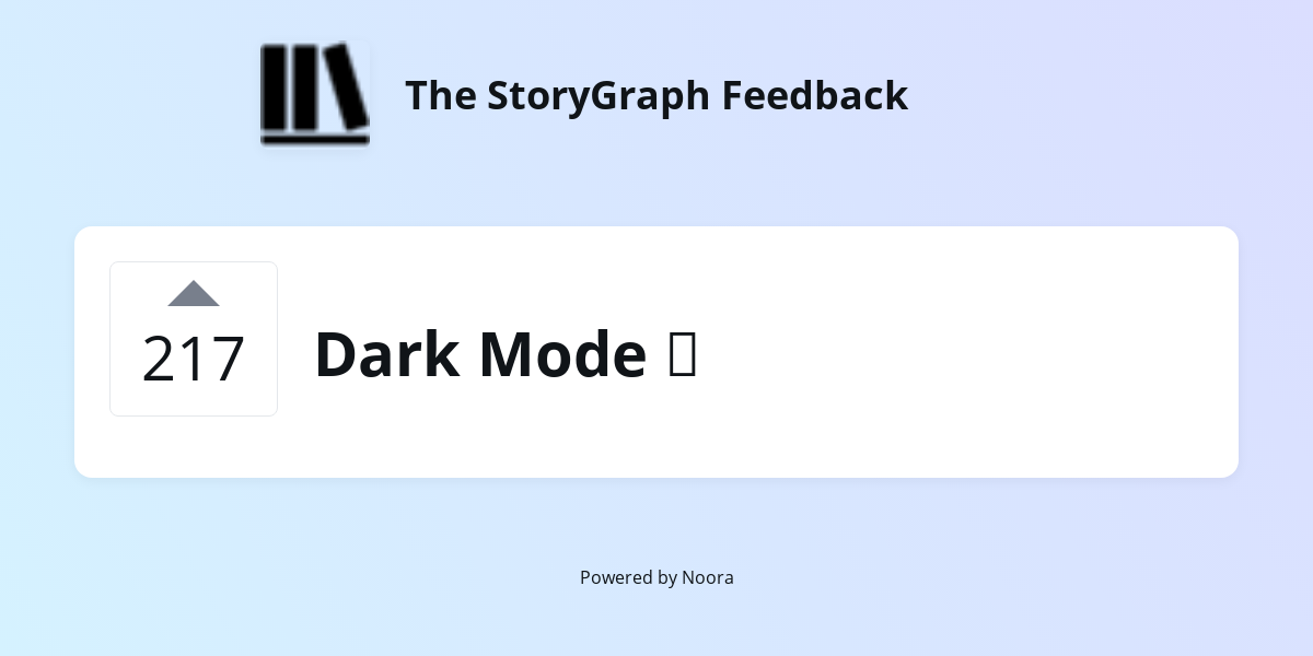 Dark Mode 😎 | Features | The StoryGraph