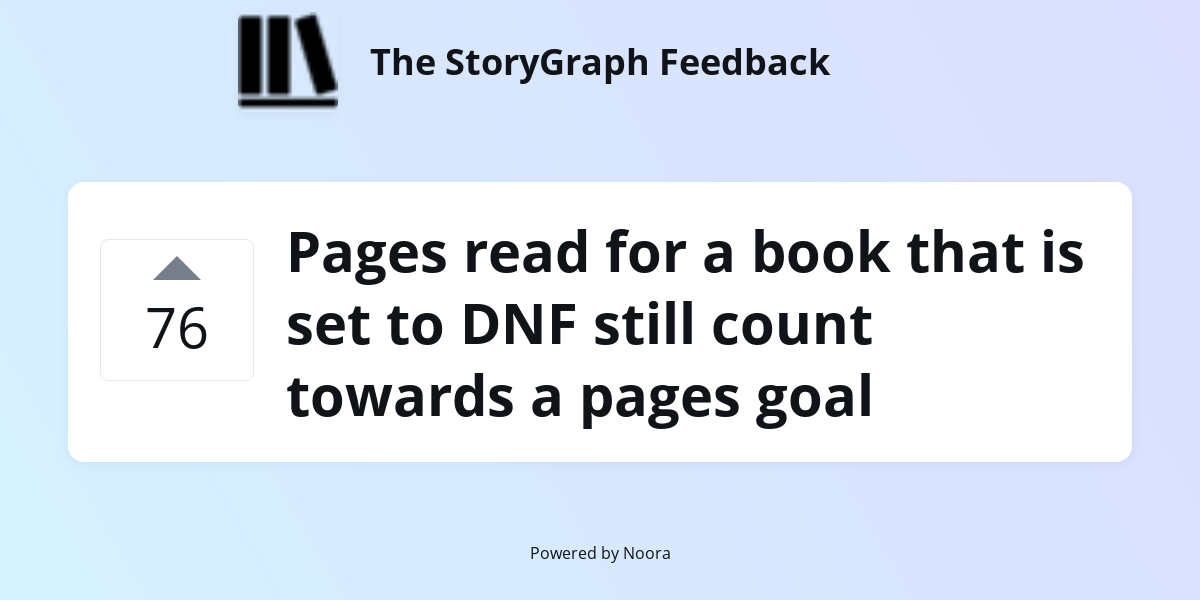 Pages read for a book that is set to DNF still count towards a pages ...