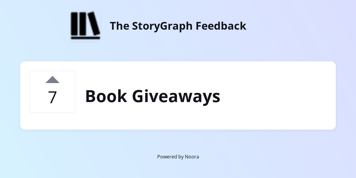 Book Giveaways | Requests/Ideas | The StoryGraph