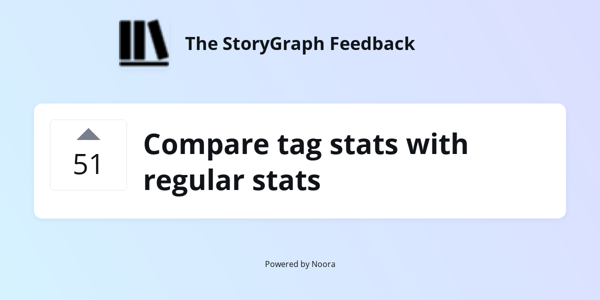 Compare tag stats with regular stats | Requests/Ideas | The StoryGraph