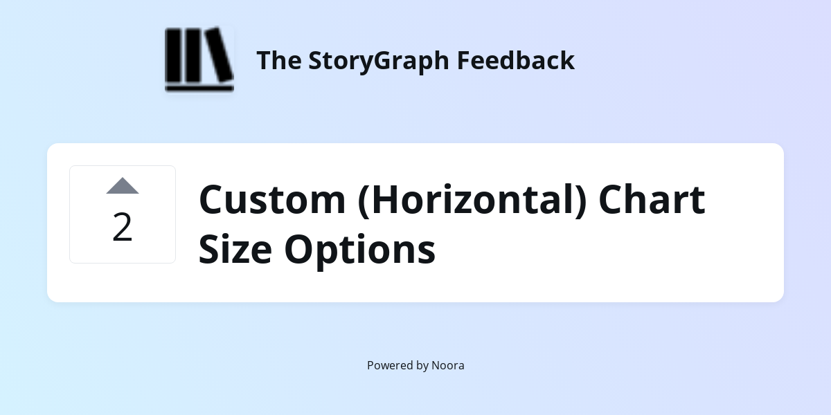 Custom (Horizontal) Chart Size Options | Requests/Ideas | The StoryGraph