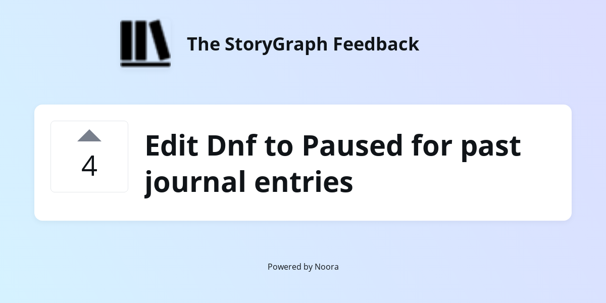 Edit Dnf to Paused for past journal entries | Requests/Ideas | The ...