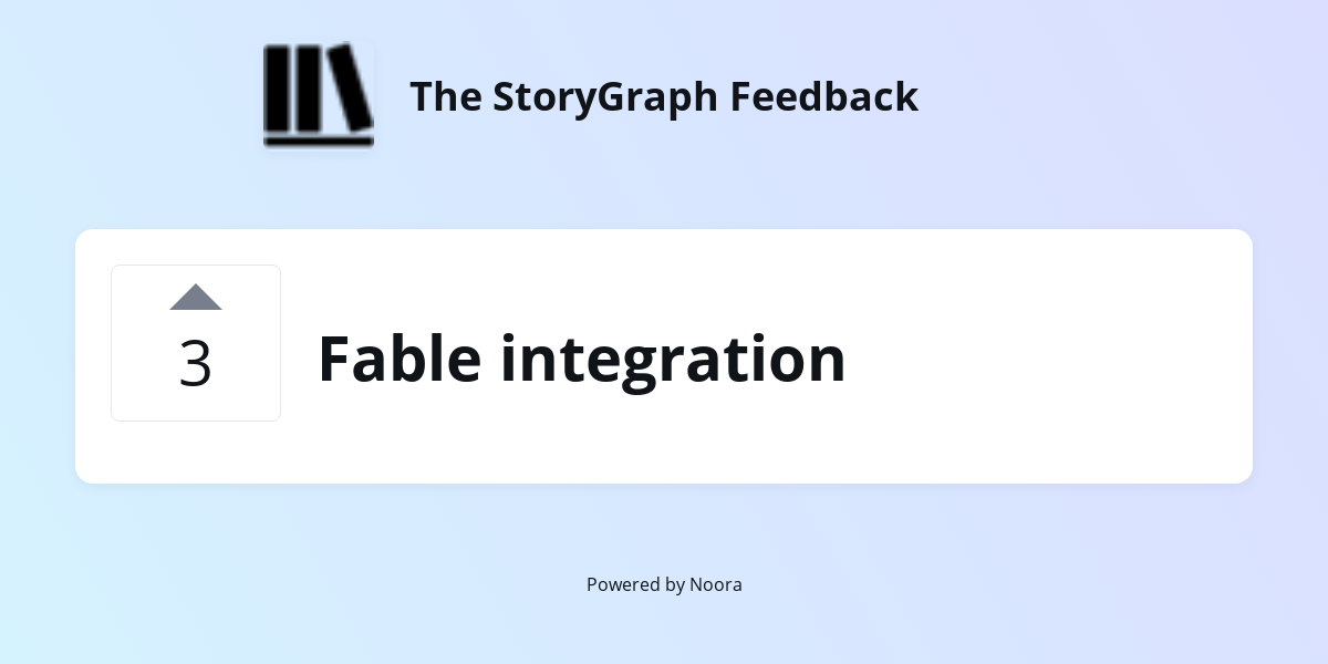 Fable integration | Requests/Ideas | The StoryGraph