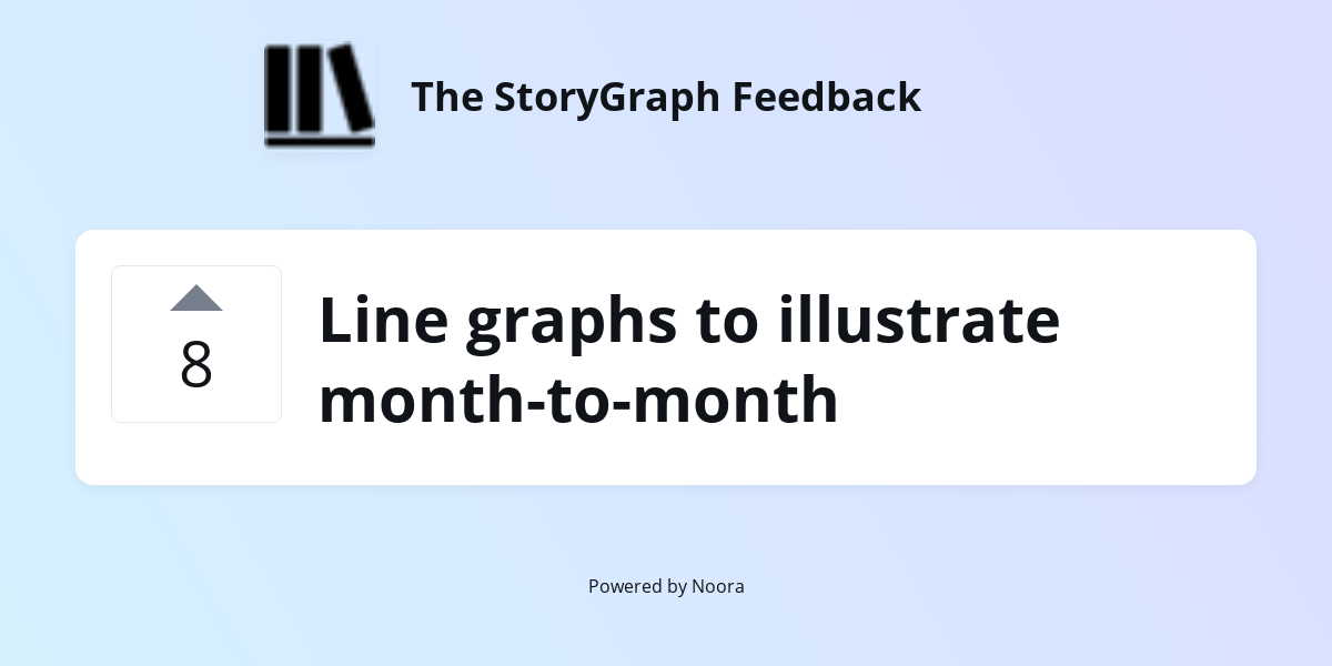 Line graphs to illustrate month-to-month | Requests/Ideas | The StoryGraph