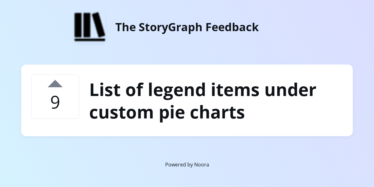 List of captions under custom pie charts | Requests/Ideas | The StoryGraph
