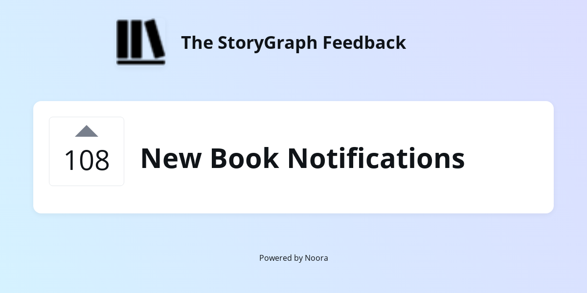 New Book Notifications | Requests/Ideas | The StoryGraph