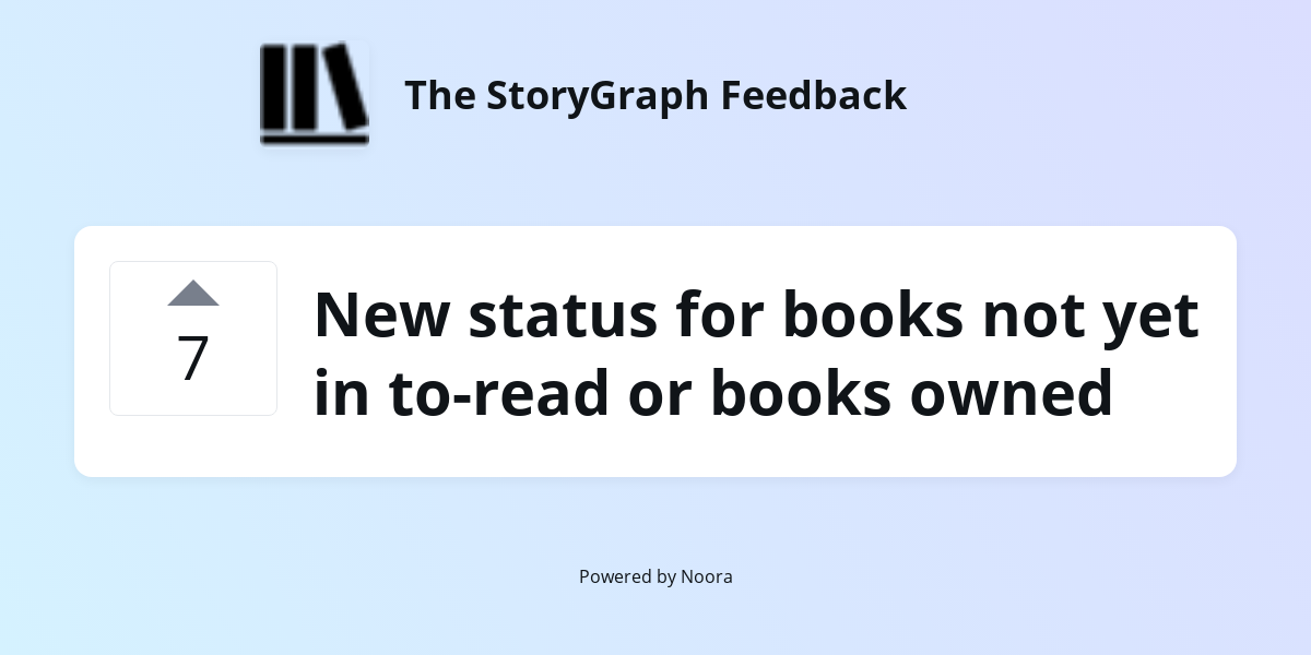 New status for books not yet in to-read or books owned | Requests/Ideas ...
