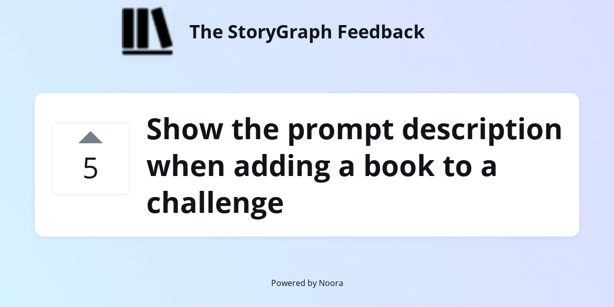 Show the prompt description when adding a book to a challenge | Requests/Ideas | The StoryGraph