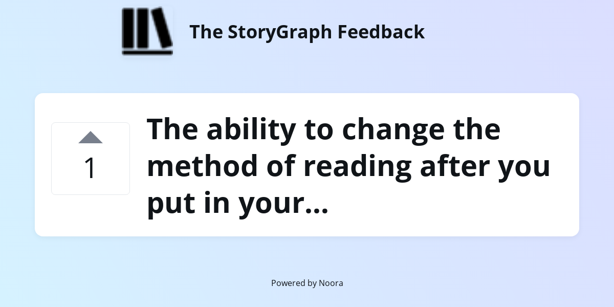The ability to change the method of reading after you put in your ... The ability to change the method of reading after you put in your ...